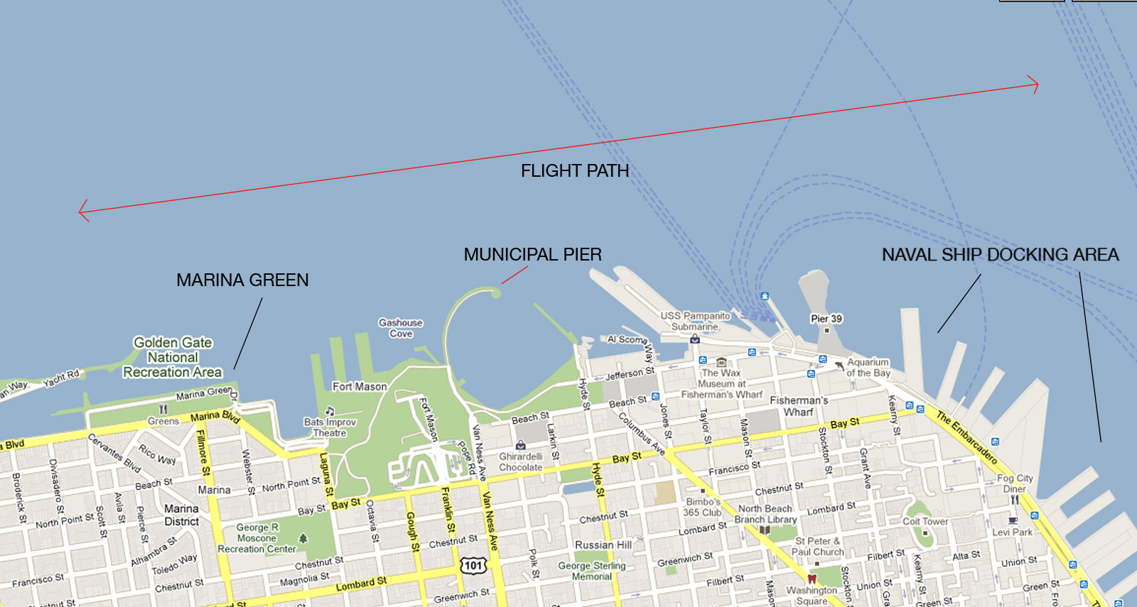 Hot spots for Fleet Week air shows - Oakland North