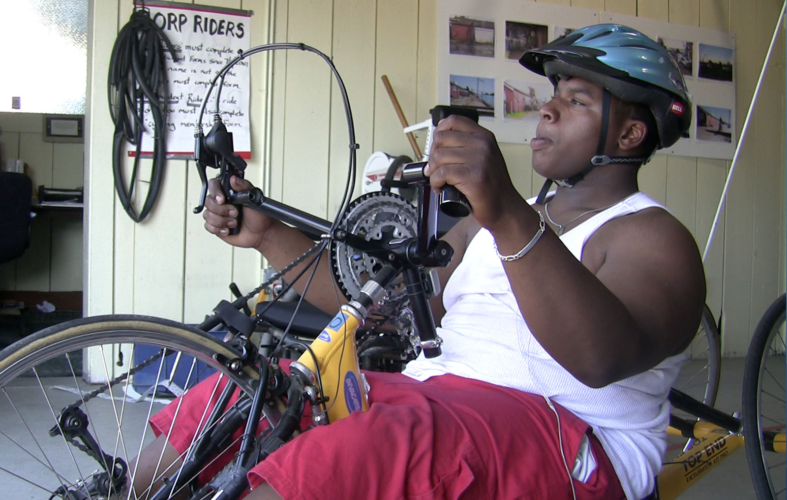 Wrestling, riding, fighting, rolling—this young athlete uses strength ...