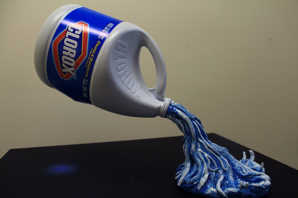 Clorox designers make art with the company's famous bleach bottle ...